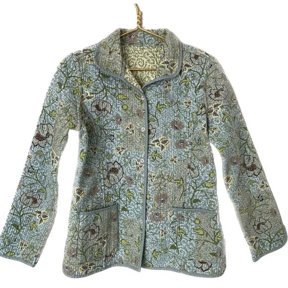 None | Jackets & Coats | 53 Vintagequiltedreversible Garden Utility ...